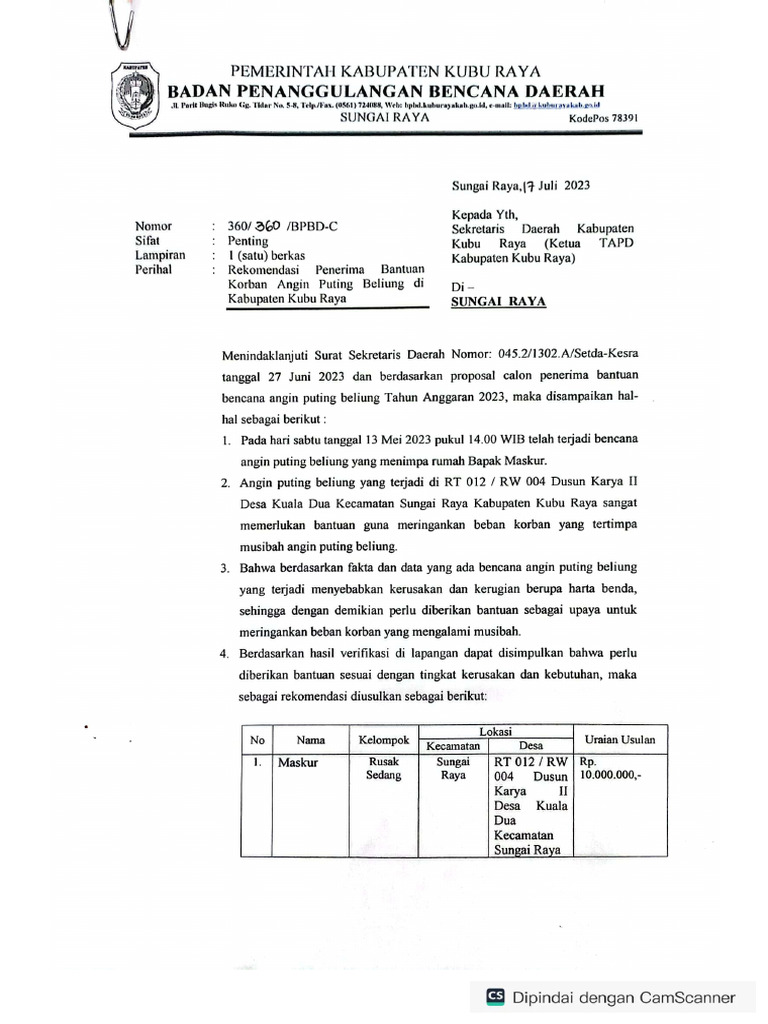 BTT Angin Puting Beliung Pak Maskur | PDF