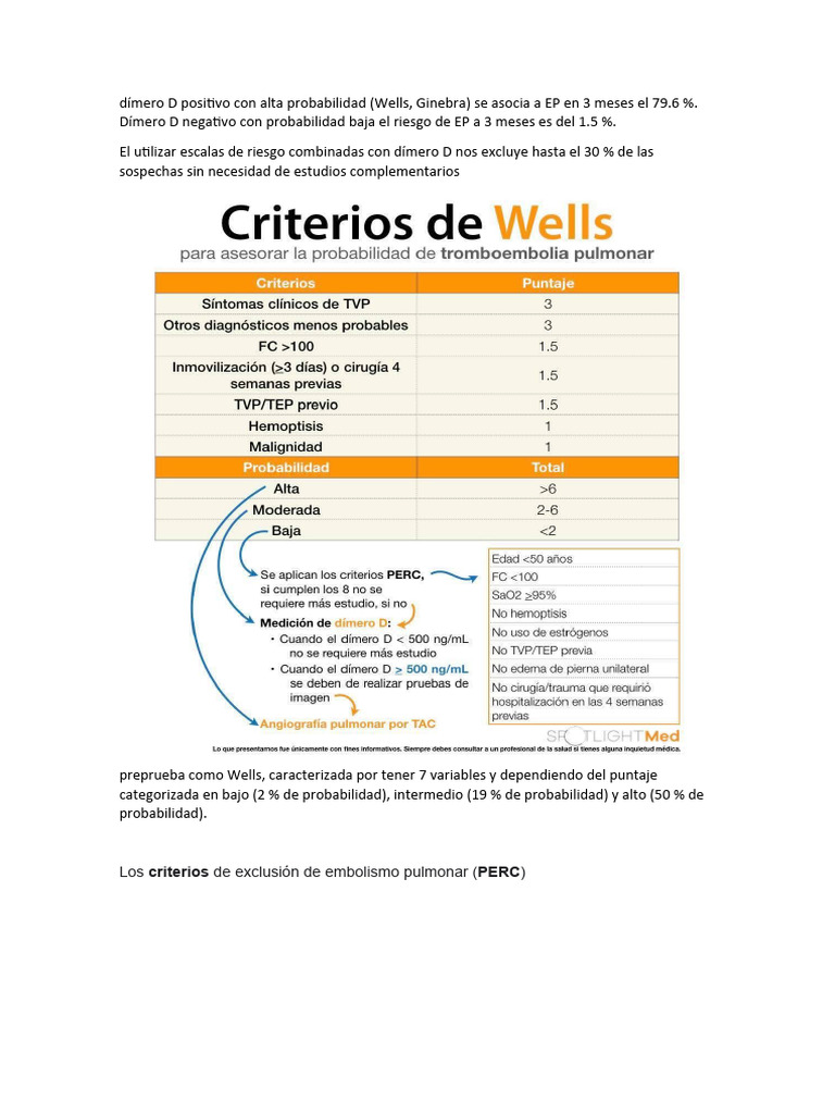 Criterios de Wells | PDF