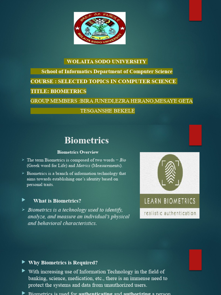 Biometrics FINAL | PDF | Biometrics | Authentication