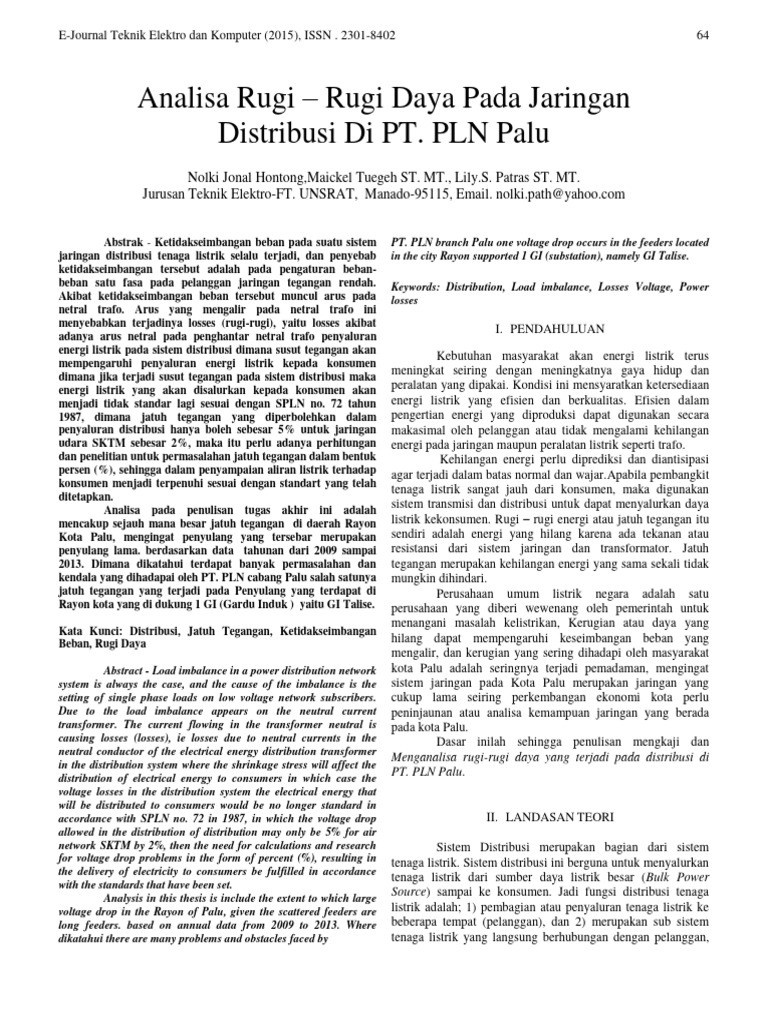 Analisis Rugi Rugi Daya | PDF