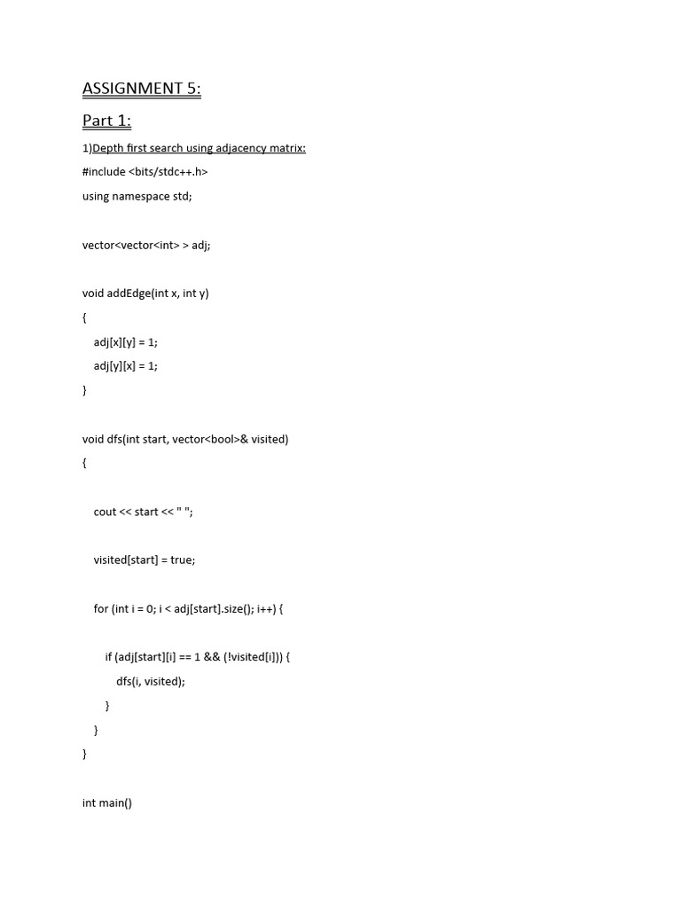 Assignment 5 | PDF | Vertex (Graph Theory) | Theoretical Computer Science