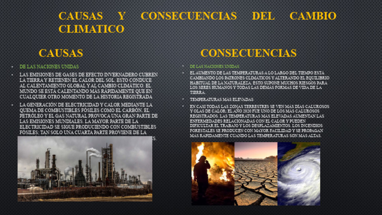 Causas Y Consecuencias Del Cambio Climatico Pdf