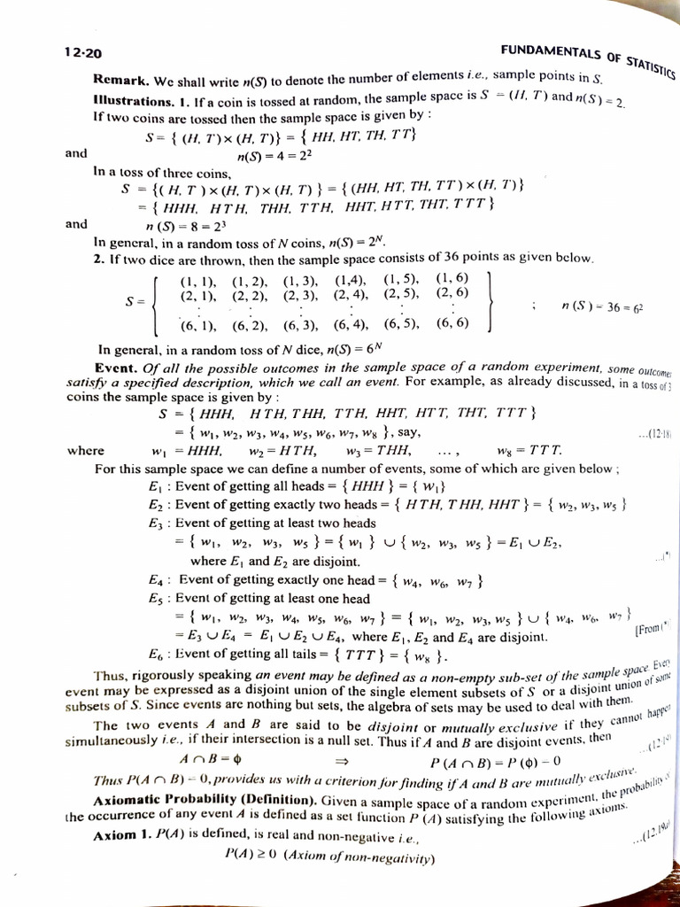 Fundamental of Statistics 3 | PDF | Set (Mathematics) | Probability