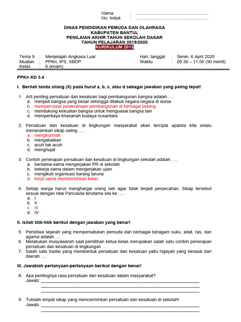 Pas Kelas Vi Tema 9 Sesi 2 | PDF | Olahraga & Rekreasi | Kajian Bahasa Asing