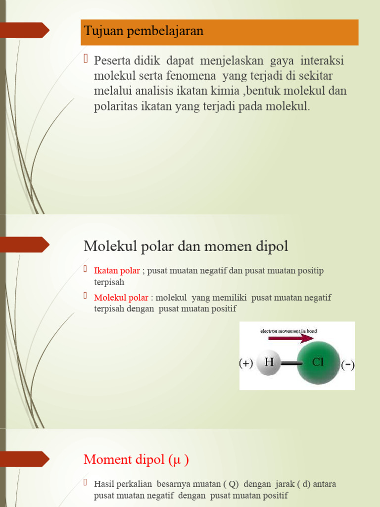 Gaya Interaksi Molekul | PDF