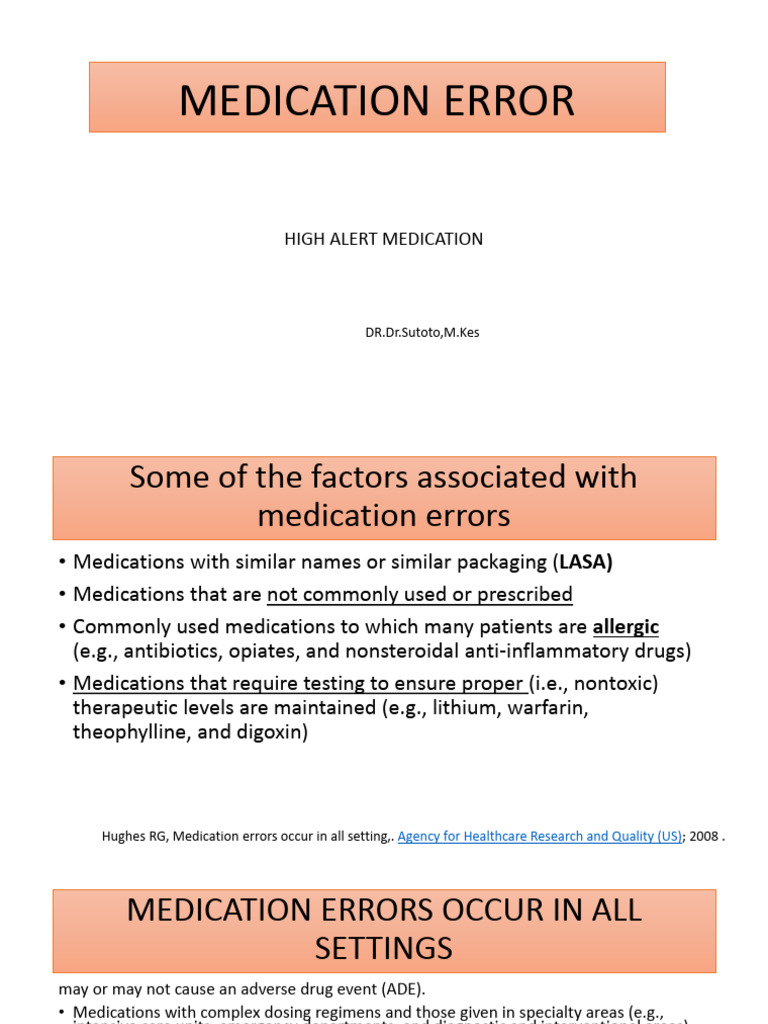 Medication Error | PDF | Self-Improvement