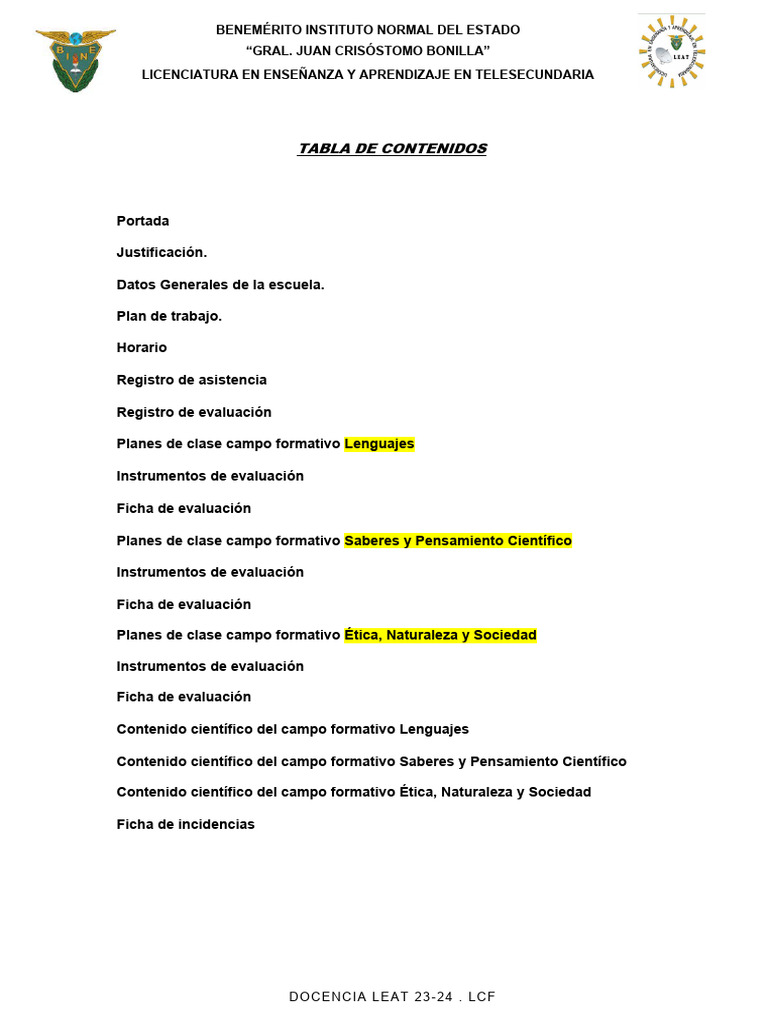 Estructura Plan de Trabajo 5° Semestre 23-24 A | PDF | Evaluación ... Estructura Plan de Trabajo 5° Semestre 23-24 A | PDF | Evaluación ...