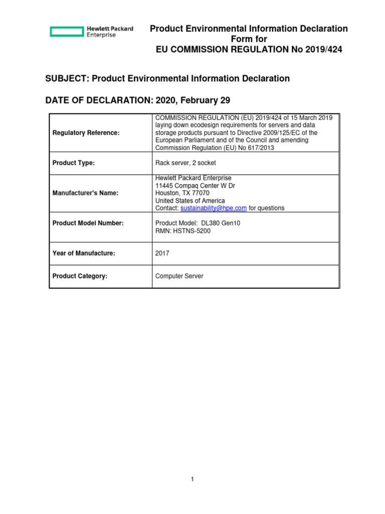 HPE ProLiant DL380 Gen10-A00096638enw | PDF | Central Processing Unit | Server (Computing)