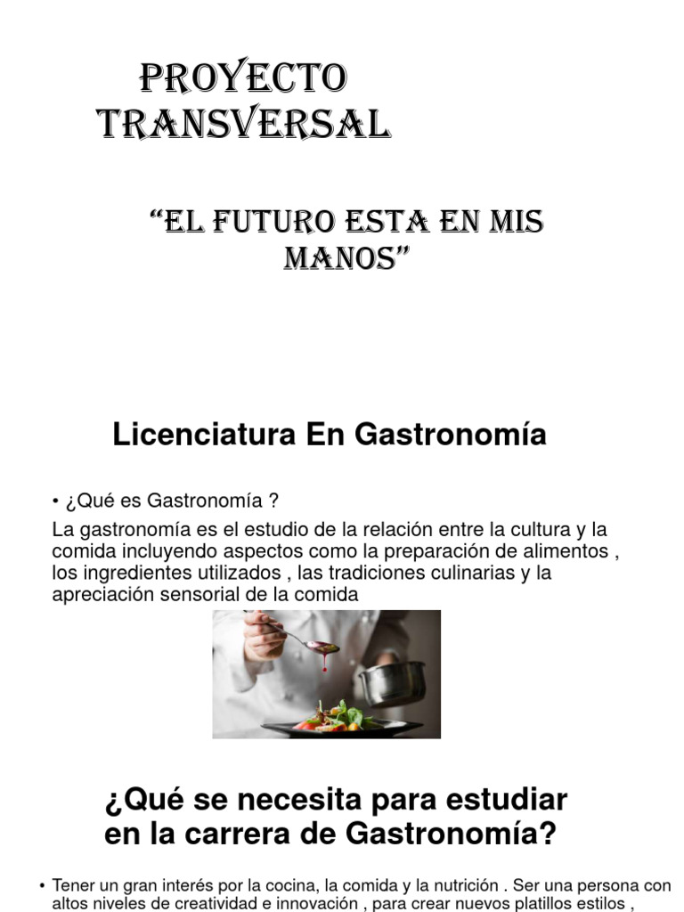 Proyecto Transversal: "El Futuro Esta en Mis Manos" | PDF