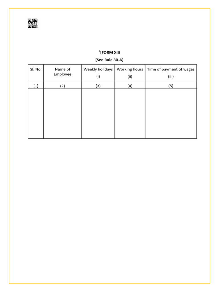 Form XIII Display of Notice | PDF
