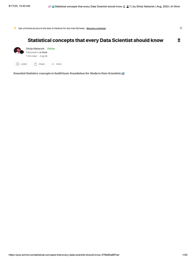 ??statistical Concepts That Every Data Scientist Should Know ...