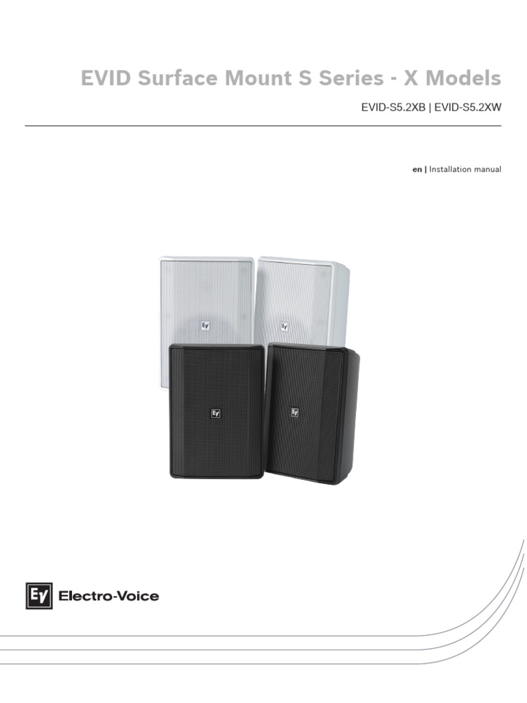 EVIDSurfaceMountS Series-Xmodels F01U345358 en | PDF | Loudspeaker ...