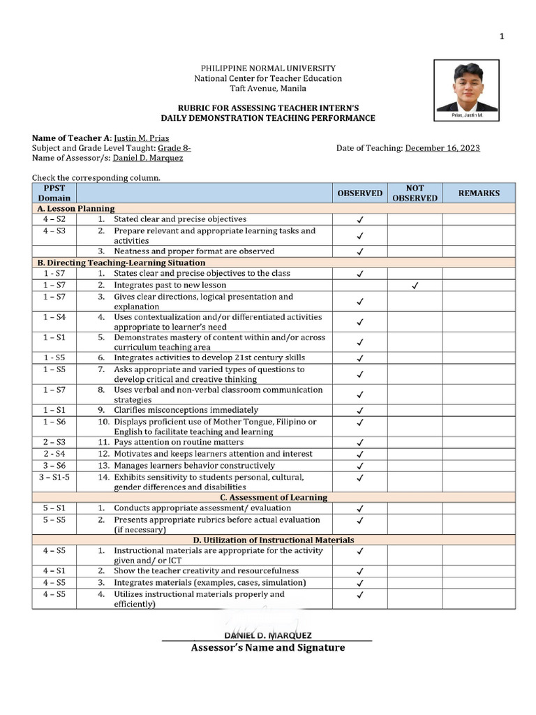 Form 2rubrics | PDF