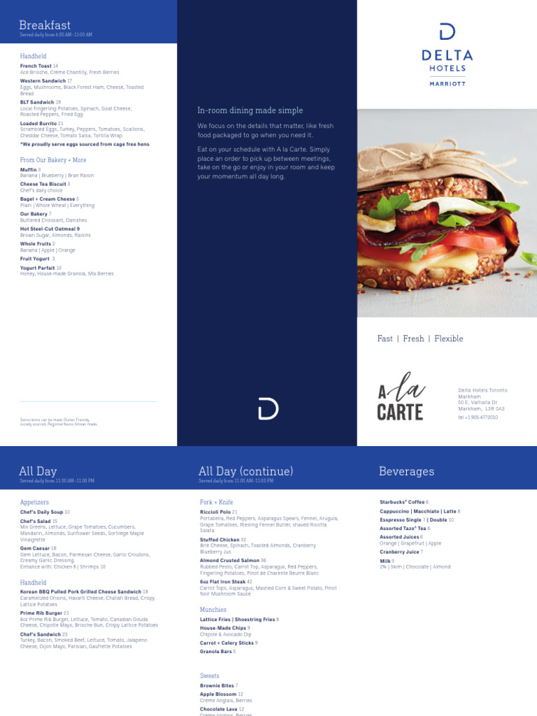 Final Version - Room Service Menu | PDF