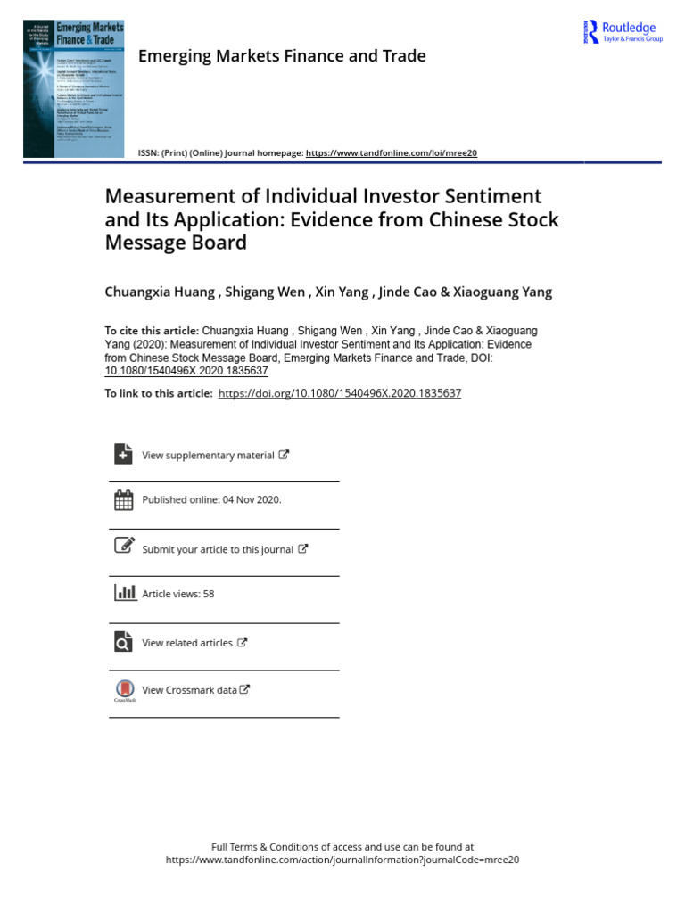 Measurement of Individual Investor Sentiment and Its Application ...