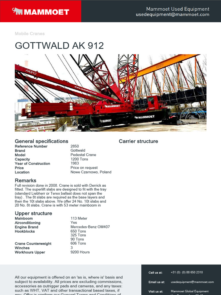 Gottwald AK 912 | PDF