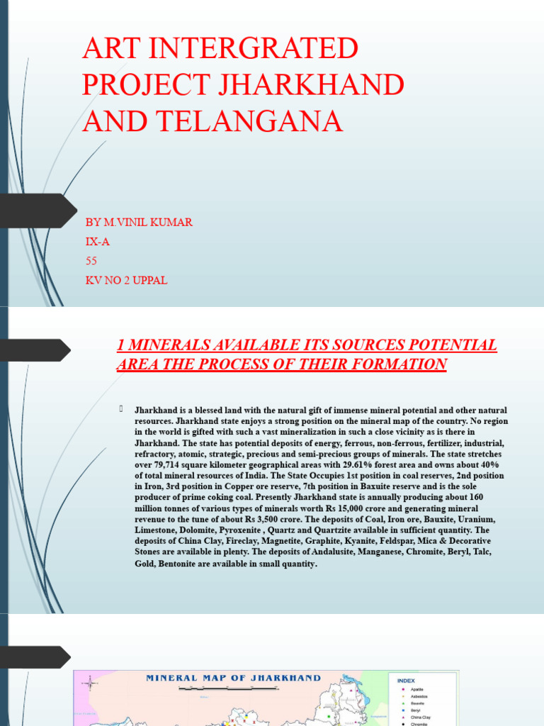 Art Intergrated Project Jharkhand and Telangana | PDF | Iron Ore | Minerals