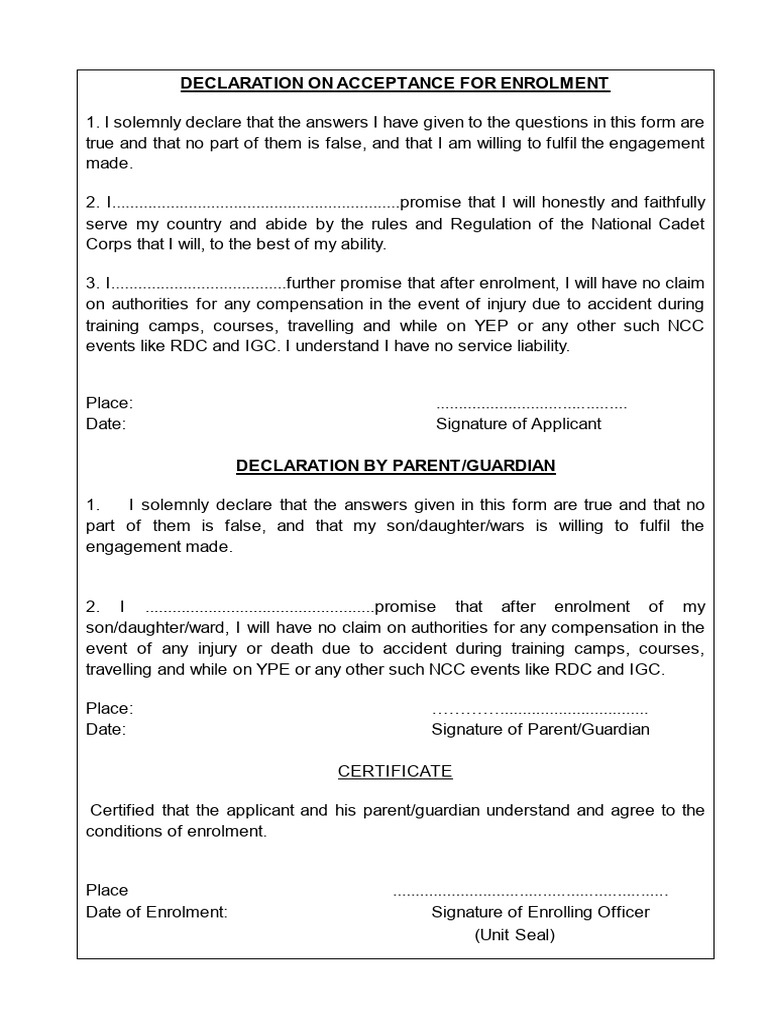 Online NCC Enrollment Form-2022 | PDF | Justice | Crime & Violence