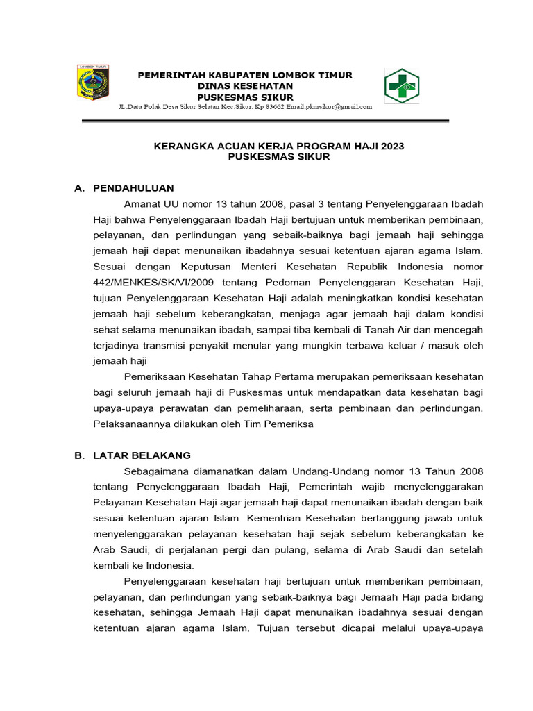 Kak Program Haji | PDF | Pengembangan Diri | Kesehatan Holistik