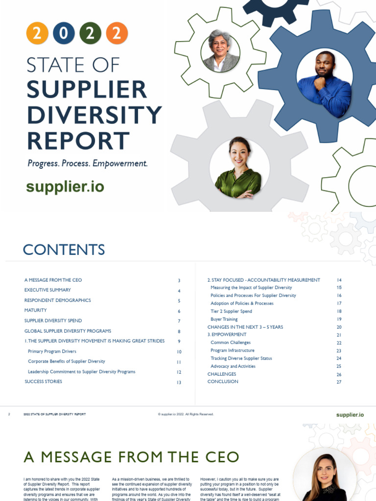 2022 Stateof Supplier Diversity Report | PDF