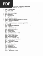 Medical Abbreviations Guide | PDF