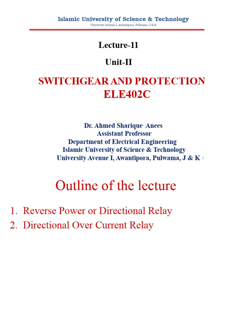 Reverse Power Relay Explained | PDF | Relay | Inductor