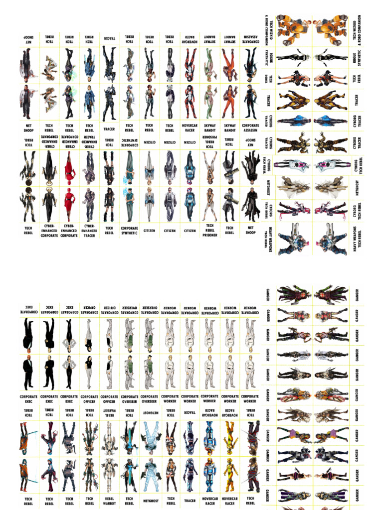 Cyberpunk Themed Paper Miniatures | PDF