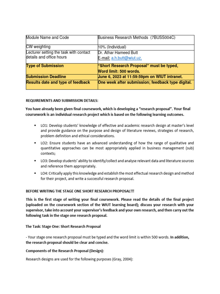 Refer Defer. Short Research Proposal | PDF | Cognition | Science