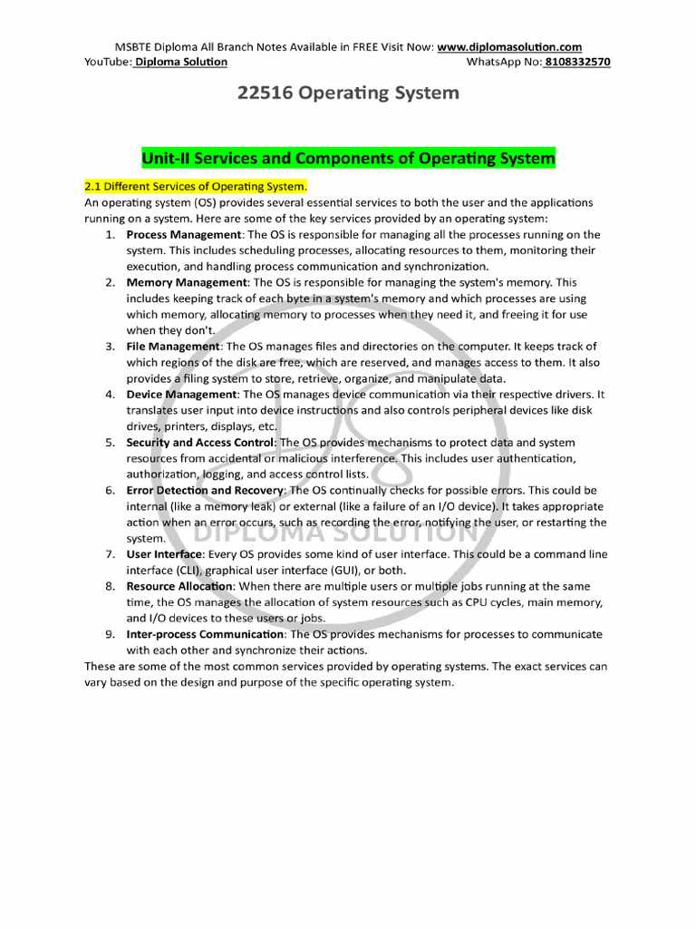 Operating System 2 | PDF