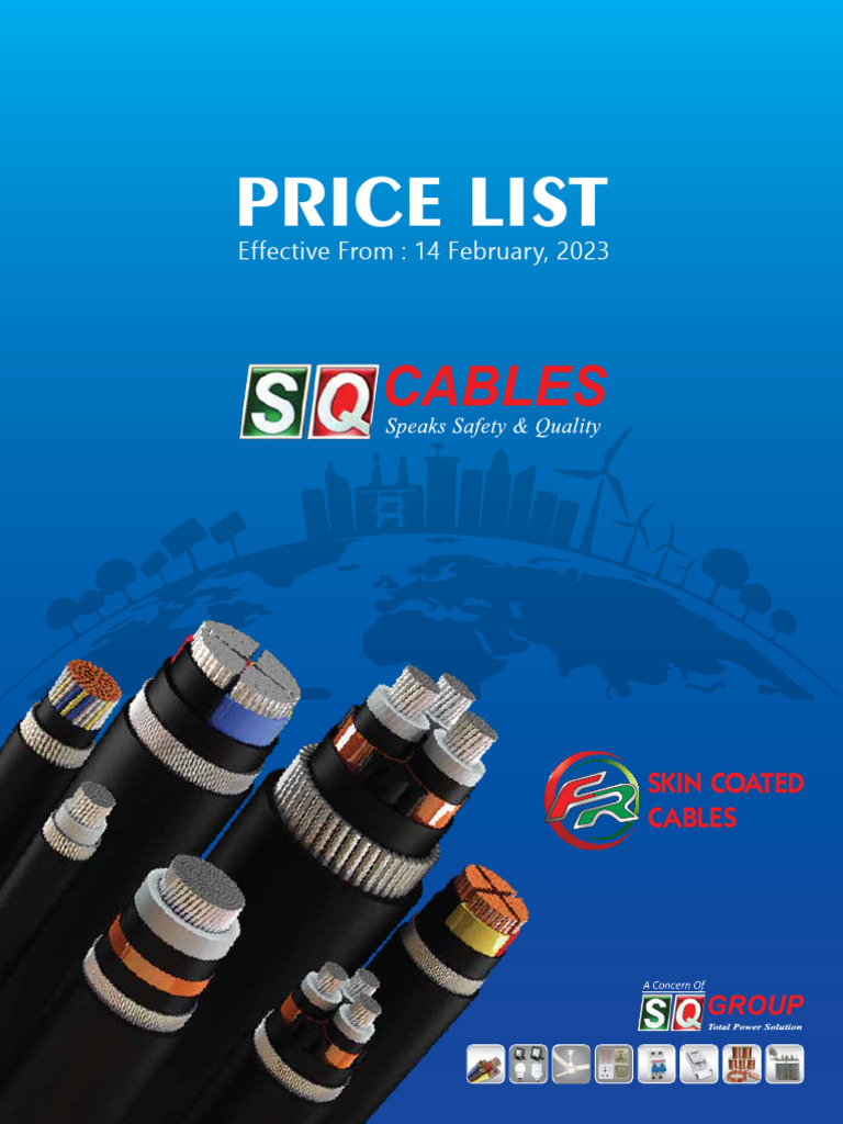 SQ Cables Price List 2025 Bangladesh | PDF | Computers