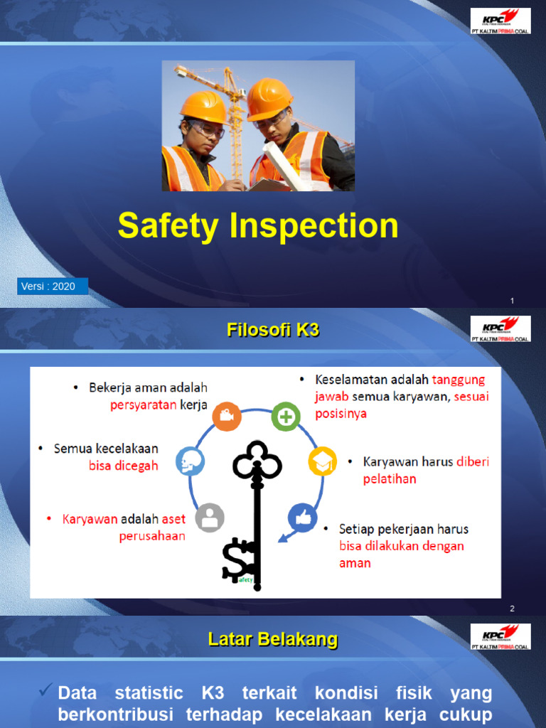 KPC - HSE Training Material - Safety Inspection Rev Aug 2020 - Distribusi | PDF | Teknologi ...