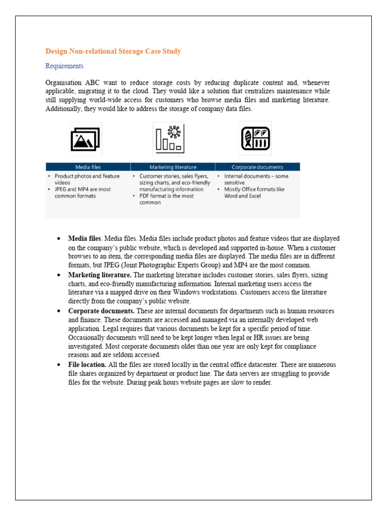 Design Non-Relational Storage Case - CS | PDF | Computer File | Websites