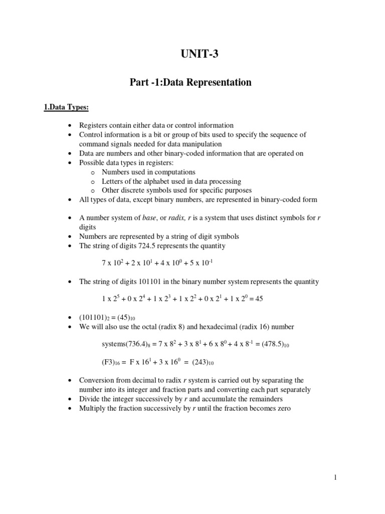 Unit 3 (Coa) Notes | PDF