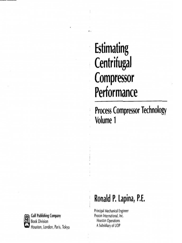 Estimating Centrifugal Compressor Performance | PDF