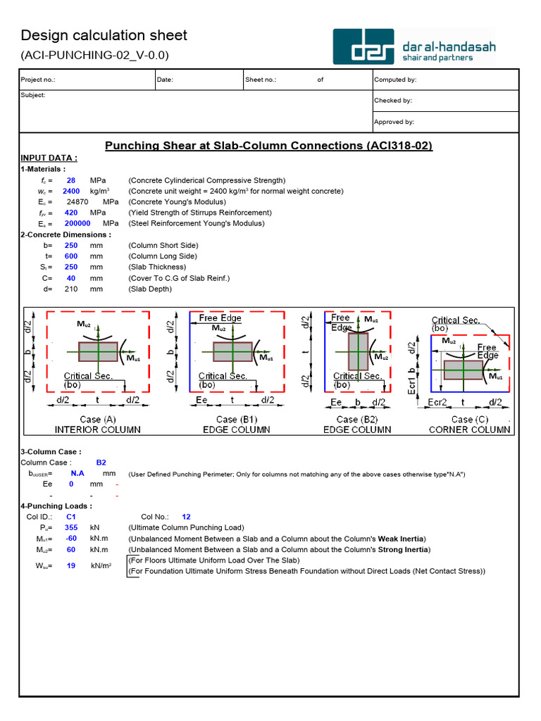 Aci-Punching | PDF | Column | Strength Of Materials