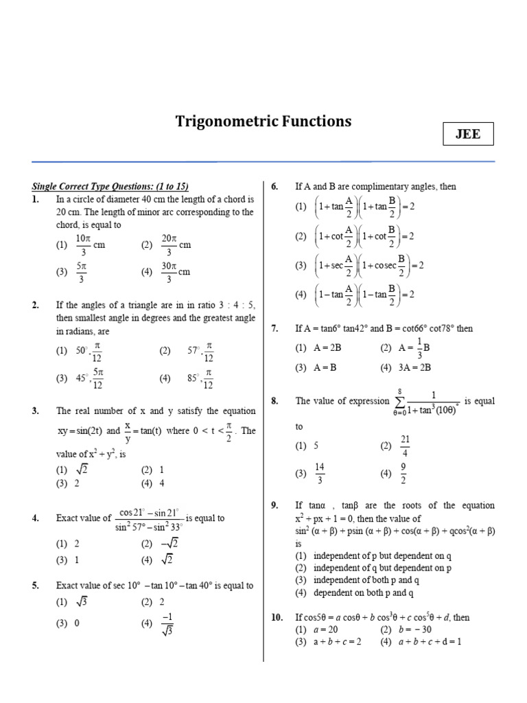 Trigo Revision DPP | PDF