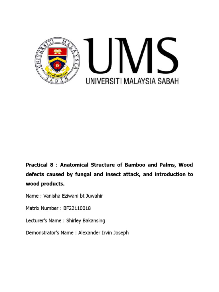 LAB 8 - FK10403 - VANISHA EZIWANI - Compressed | PDF | Wood | Tissue ...