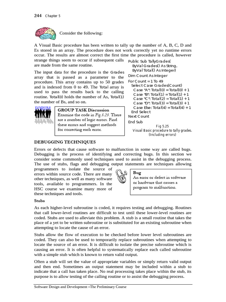 5.2.2 Debugging Techniques | PDF | Debugging | Software Bug 5.2.2 Debugging Techniques | PDF | Debugging | Software Bug