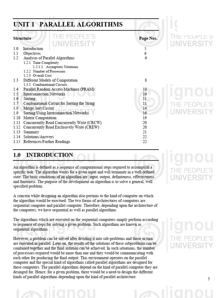 Unit 1 | Download Free PDF | Time Complexity | Parallel Computing