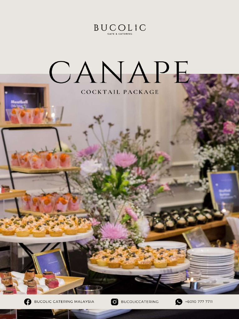 Canape Menu 2023 v1.0 | PDF