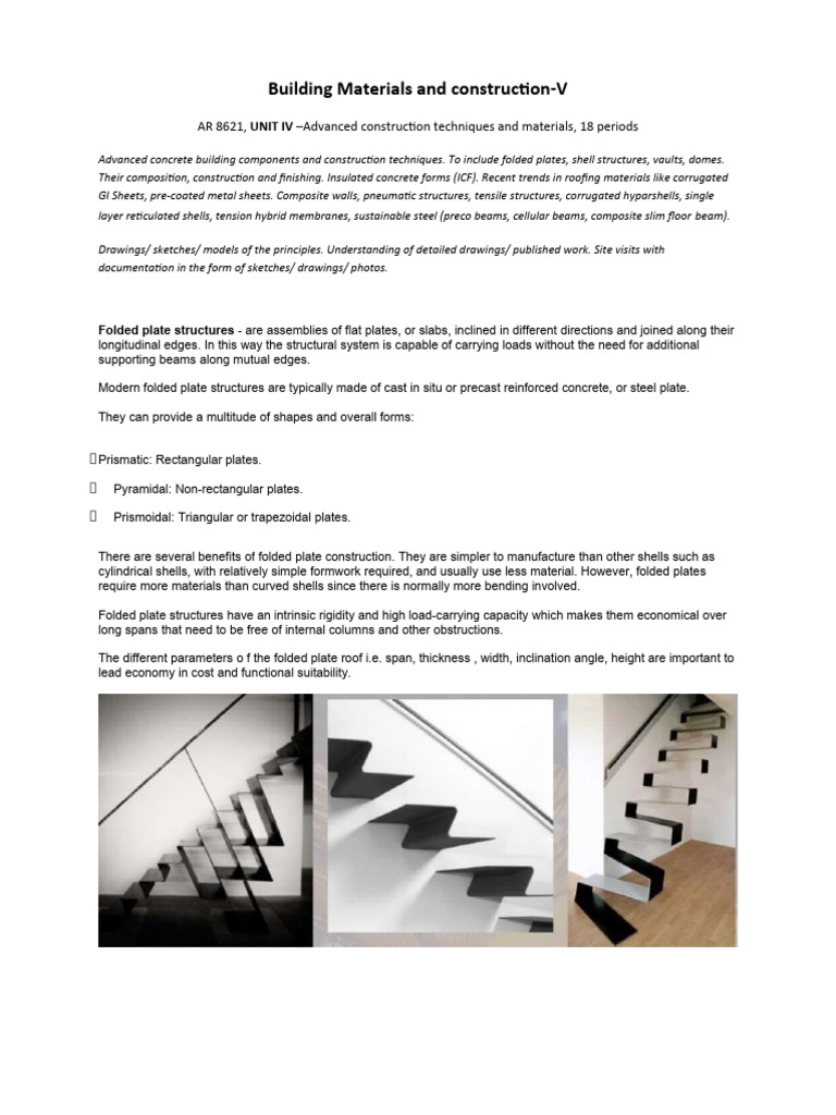 BMC V - Unit-4-Advanced Construction Techniques and Materials | PDF ...