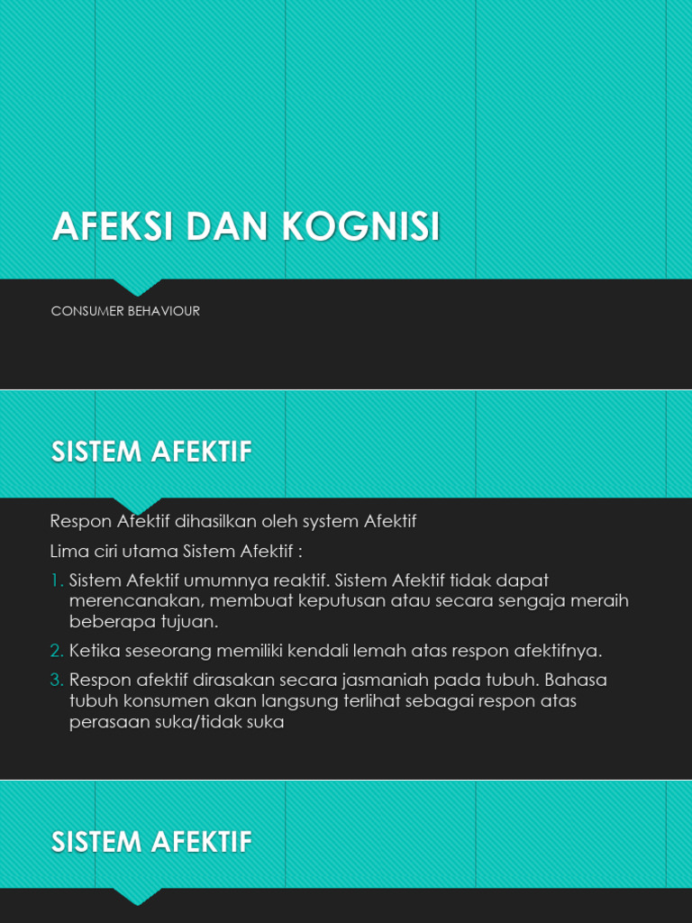 Afeksi Dan Kognisi - Prilaku Konsumen | PDF