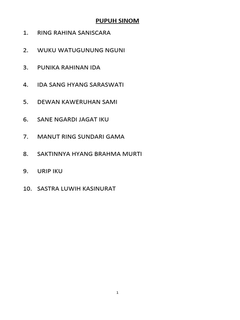 Pupuh Sinom | PDF