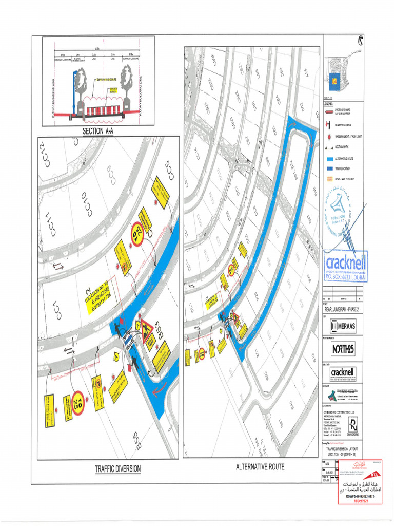 Traffic diversion drawings- with stamp-3 3-3 (2) | PDF