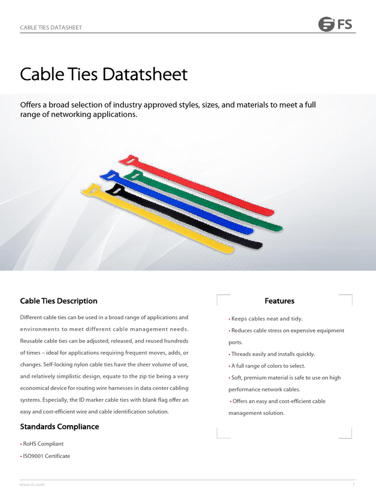 cable-ties-datasheet | PDF | Building Engineering | Electrical Engineering