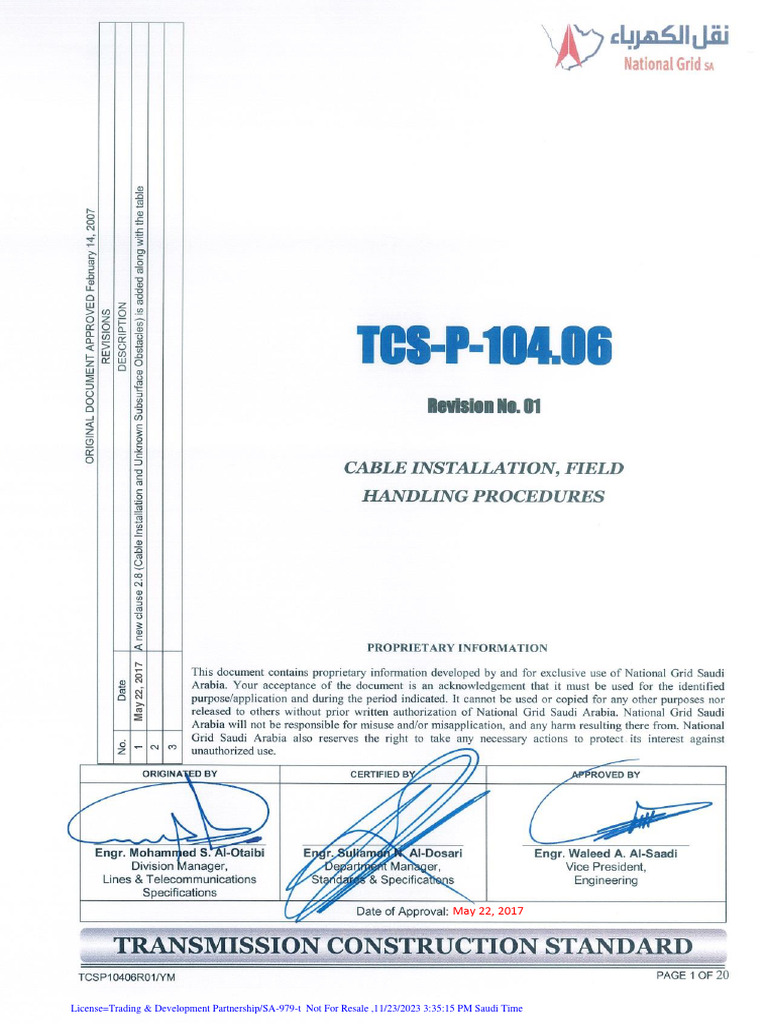 TCS-P 104-06 | PDF