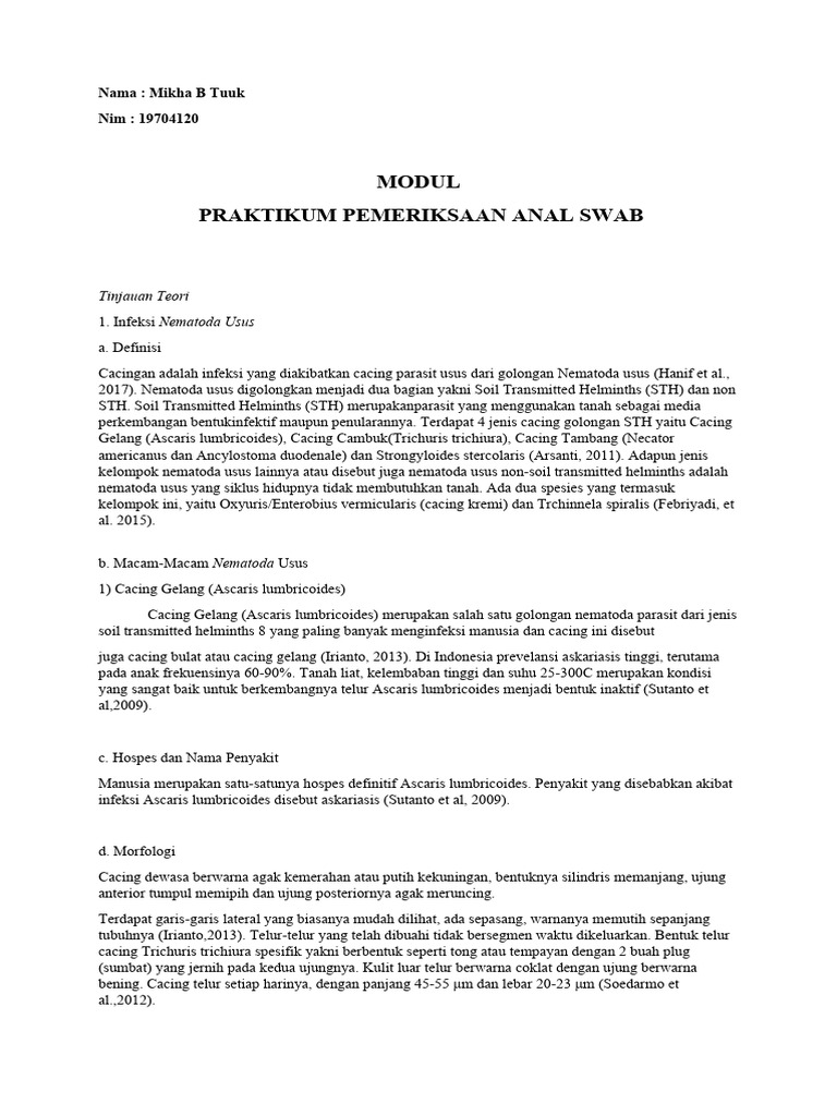 Modul Anal Swab Mikha | PDF