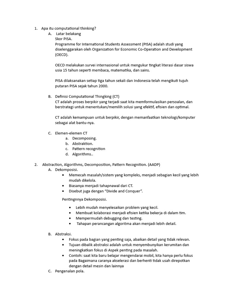 Apa Itu Computational Thingking Dan Aadp | PDF | Seni