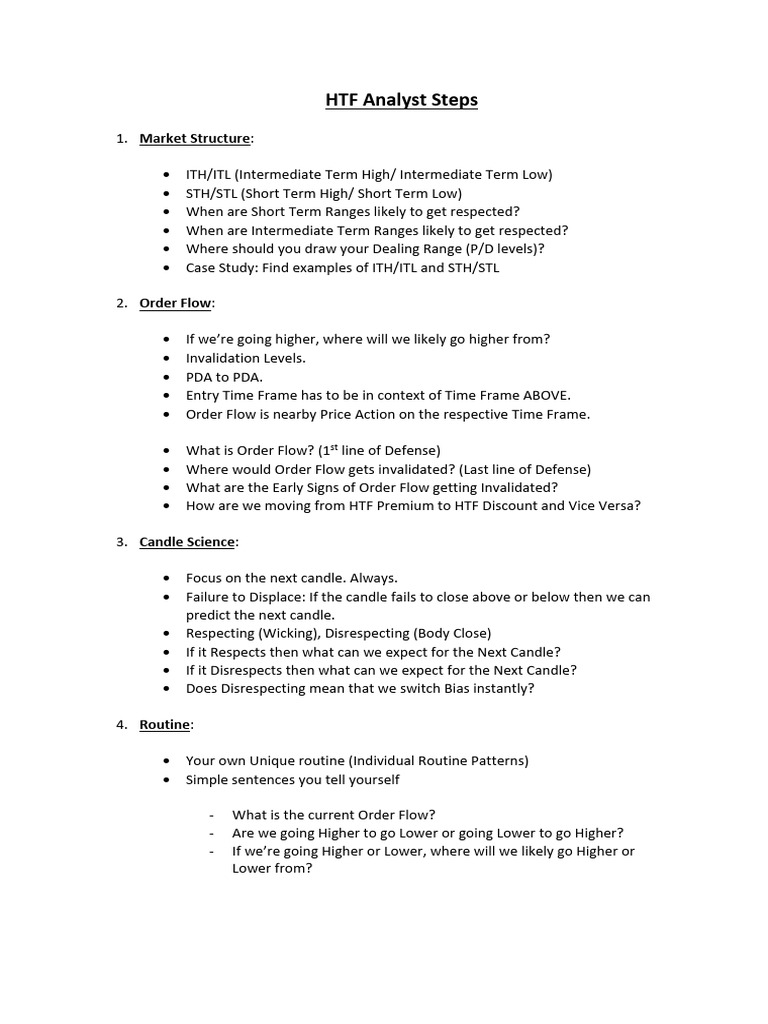 HTF Analyst Steps | PDF | Economies