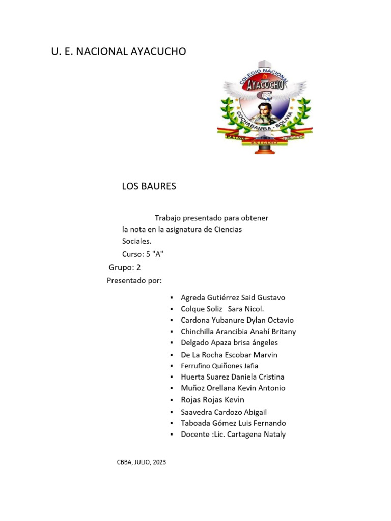 LOS BAURES 00bdhdjd | PDF | Bolivia